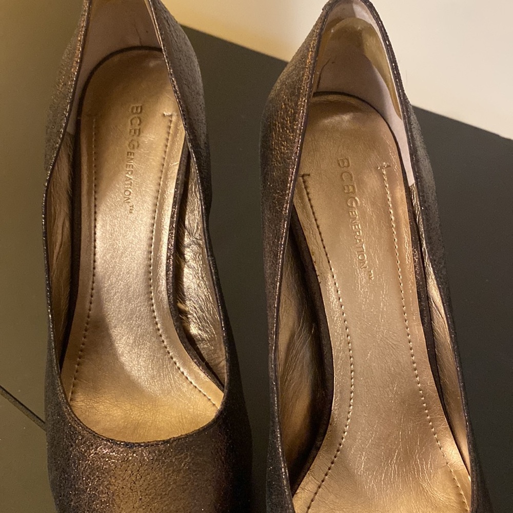 Bronze Platform Heels - Gem